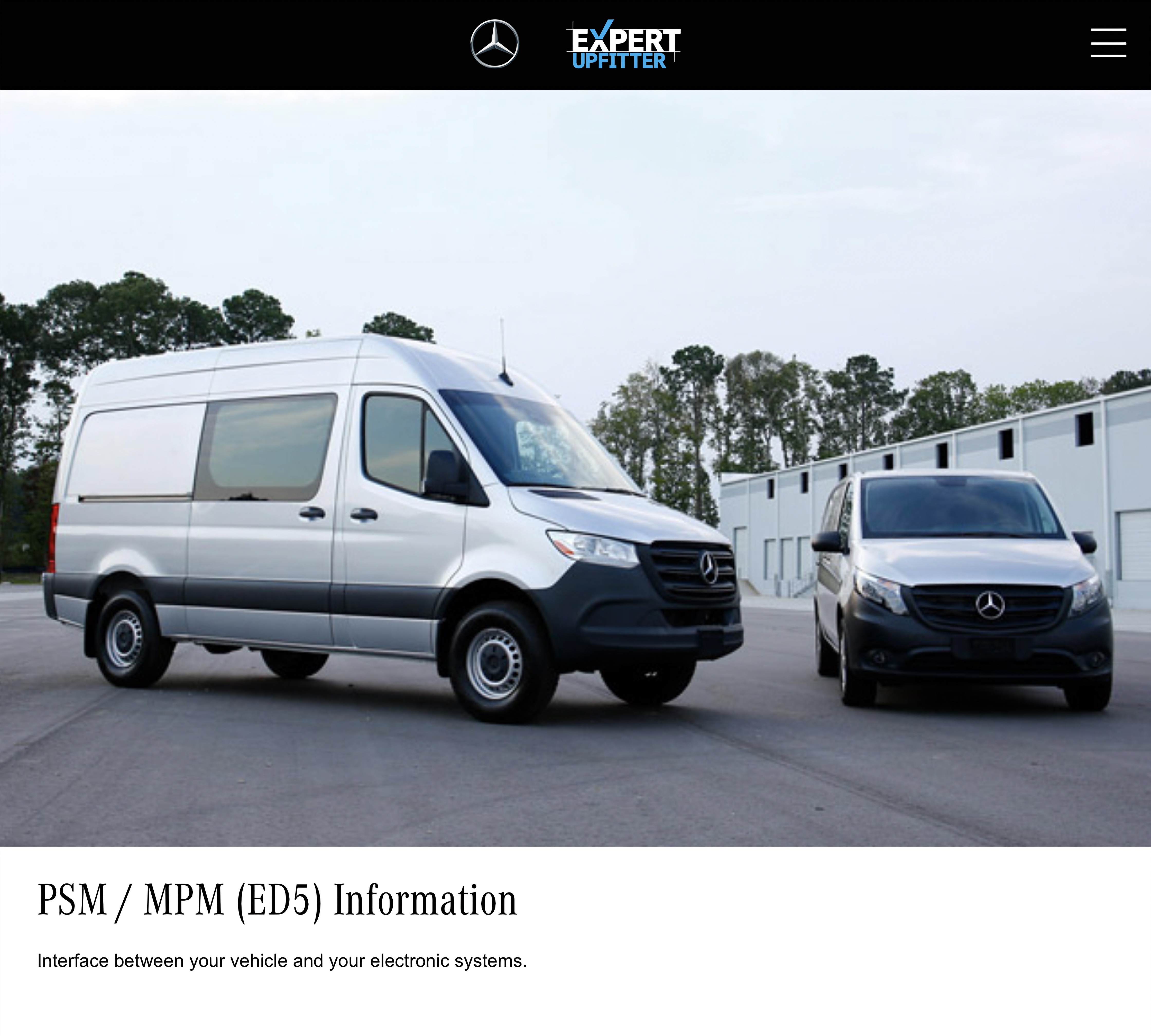 Integrating with Sprinter control systems: the PSM/Programmable Special ...